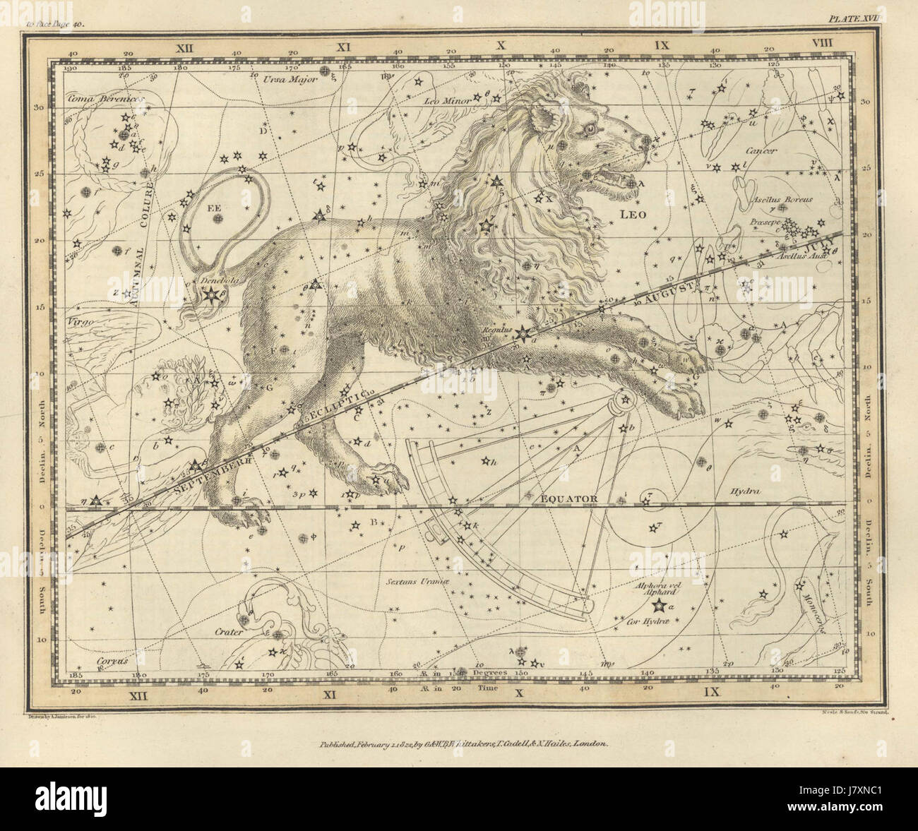 Plate 17 from *Alexander Jamieson’s Celestial Atlas* features detailed ...