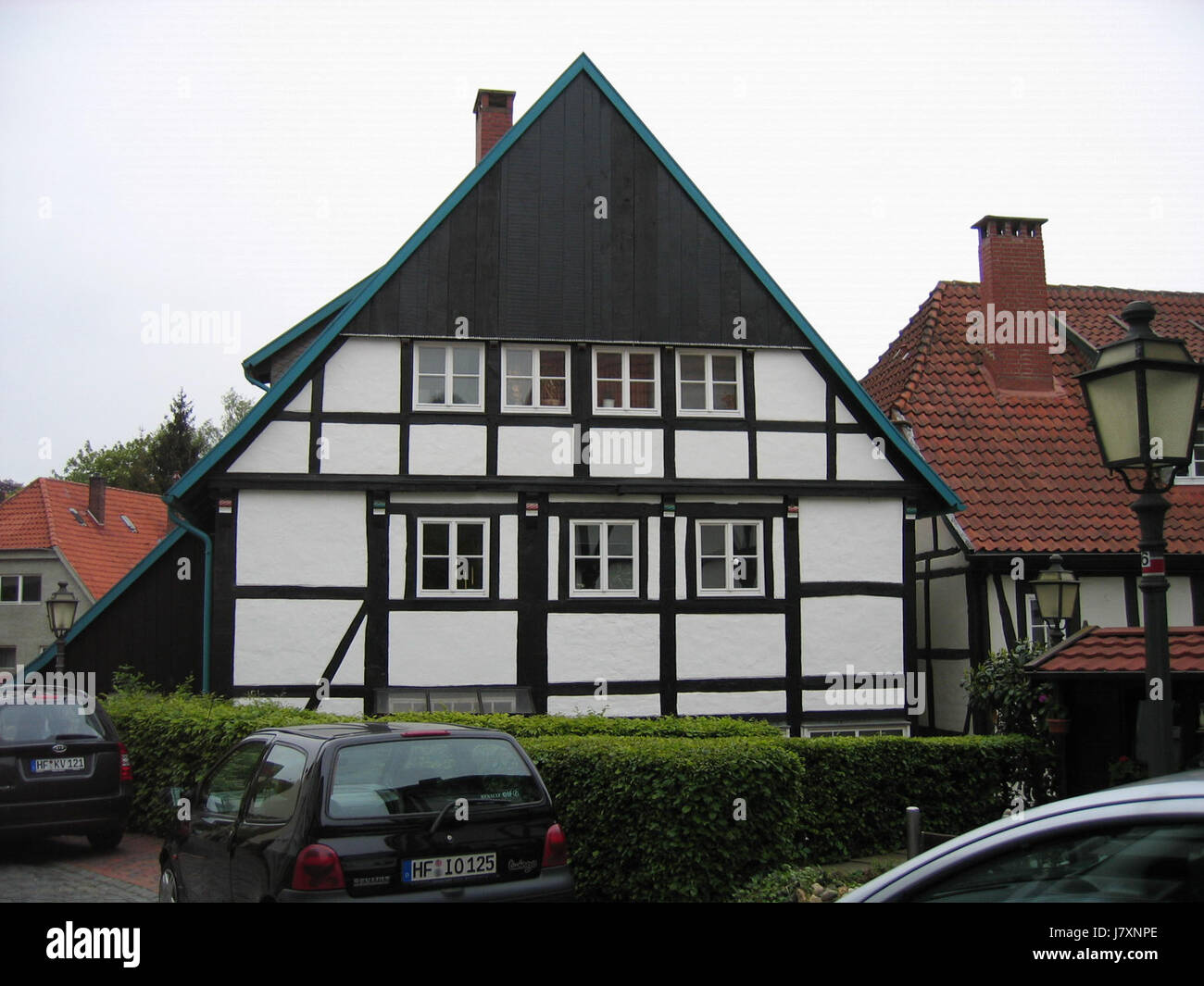 This photograph from May 11, 2010, shows the town of Vlotho, located in ...