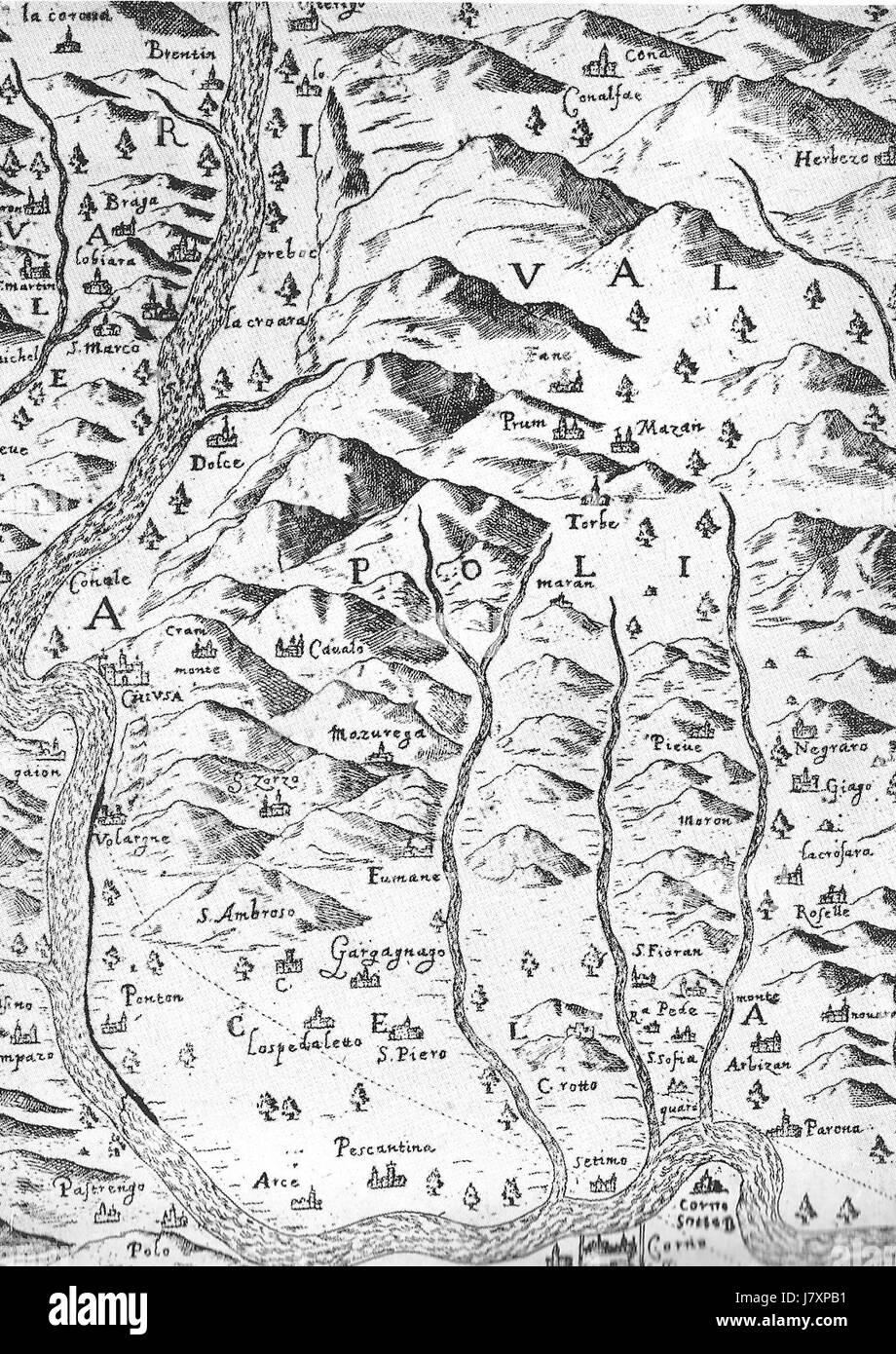 Refers to a map from the year 1625, specifically depicting the ...