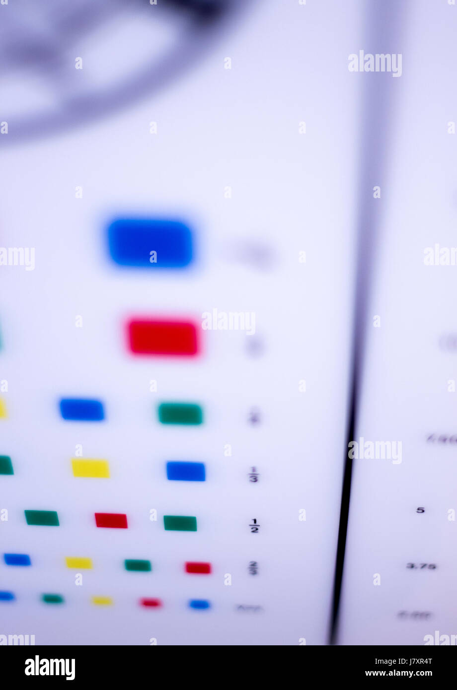 Opticians ophthalmology and optometry eye test chart to test sight and ...