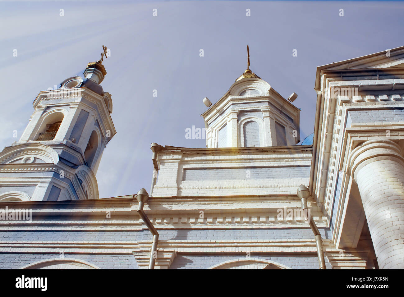 The magic church. Composition of the church and the rays Stock Photo ...