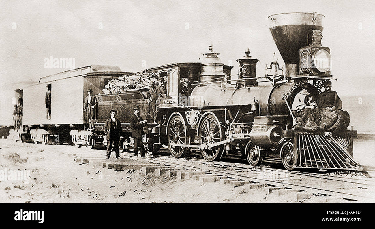 CPRR Locomotive 113 FALCON 1869 Stock Photo - Alamy