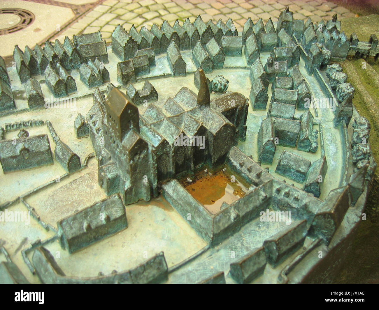 This image captures the Mindener Dom, a prominent cathedral in Minden ...