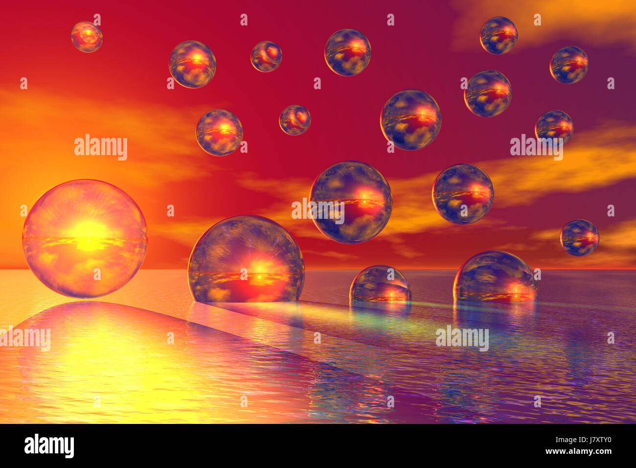 universe bubbles float oxygen ruddiness levitation red bowls shine ...