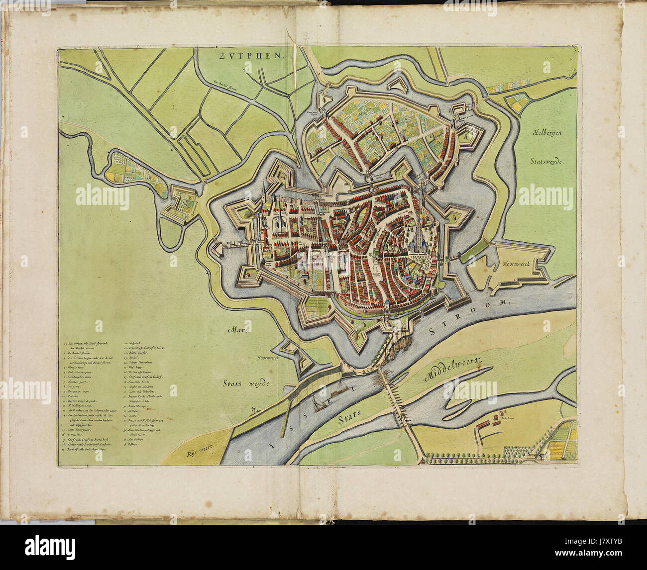 This map from the 1698 'Atlas de Wit' shows the town of Zutphen in the ...
