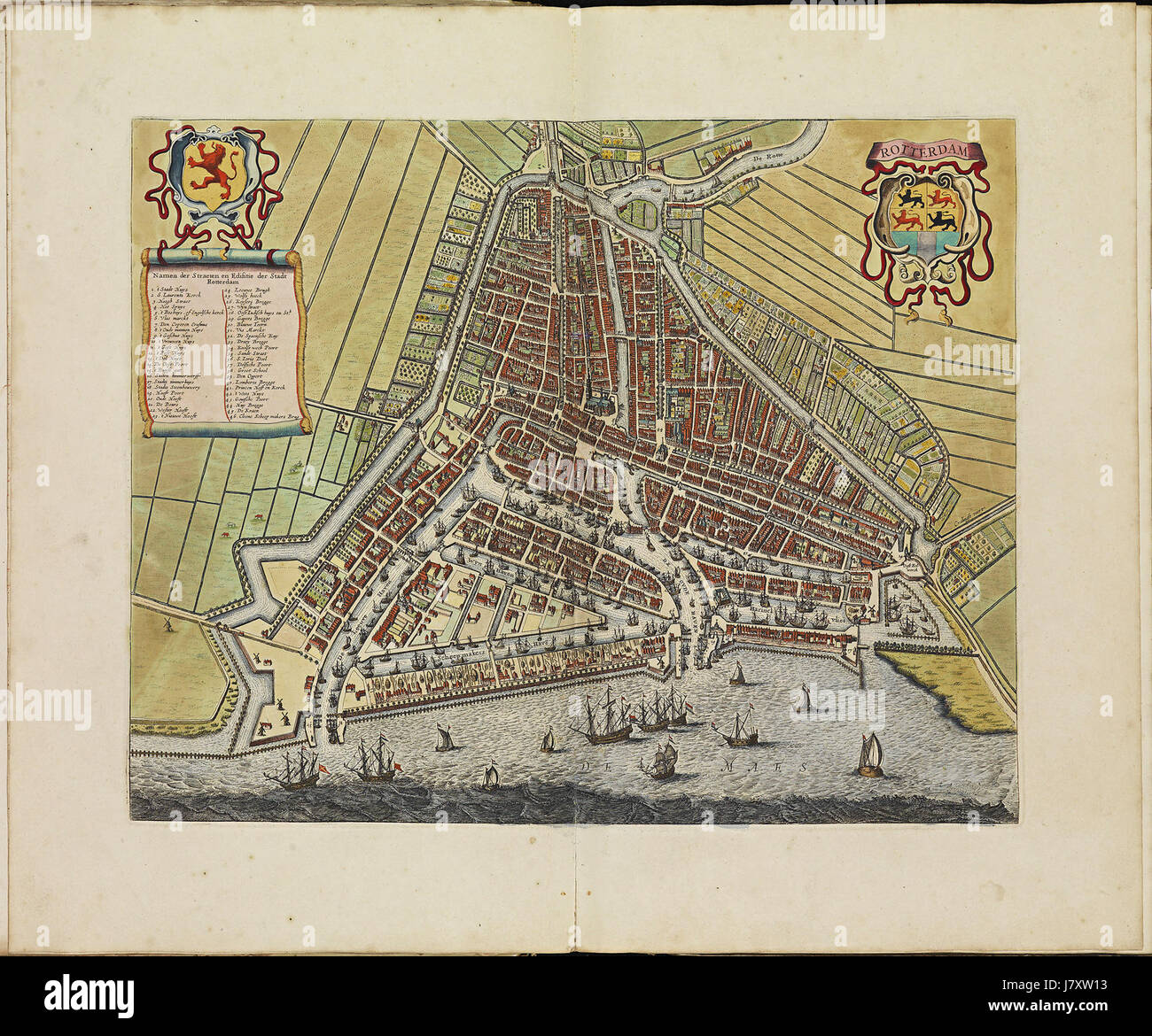 An image from the 1698 Atlas de Wit, a historical work featuring ...