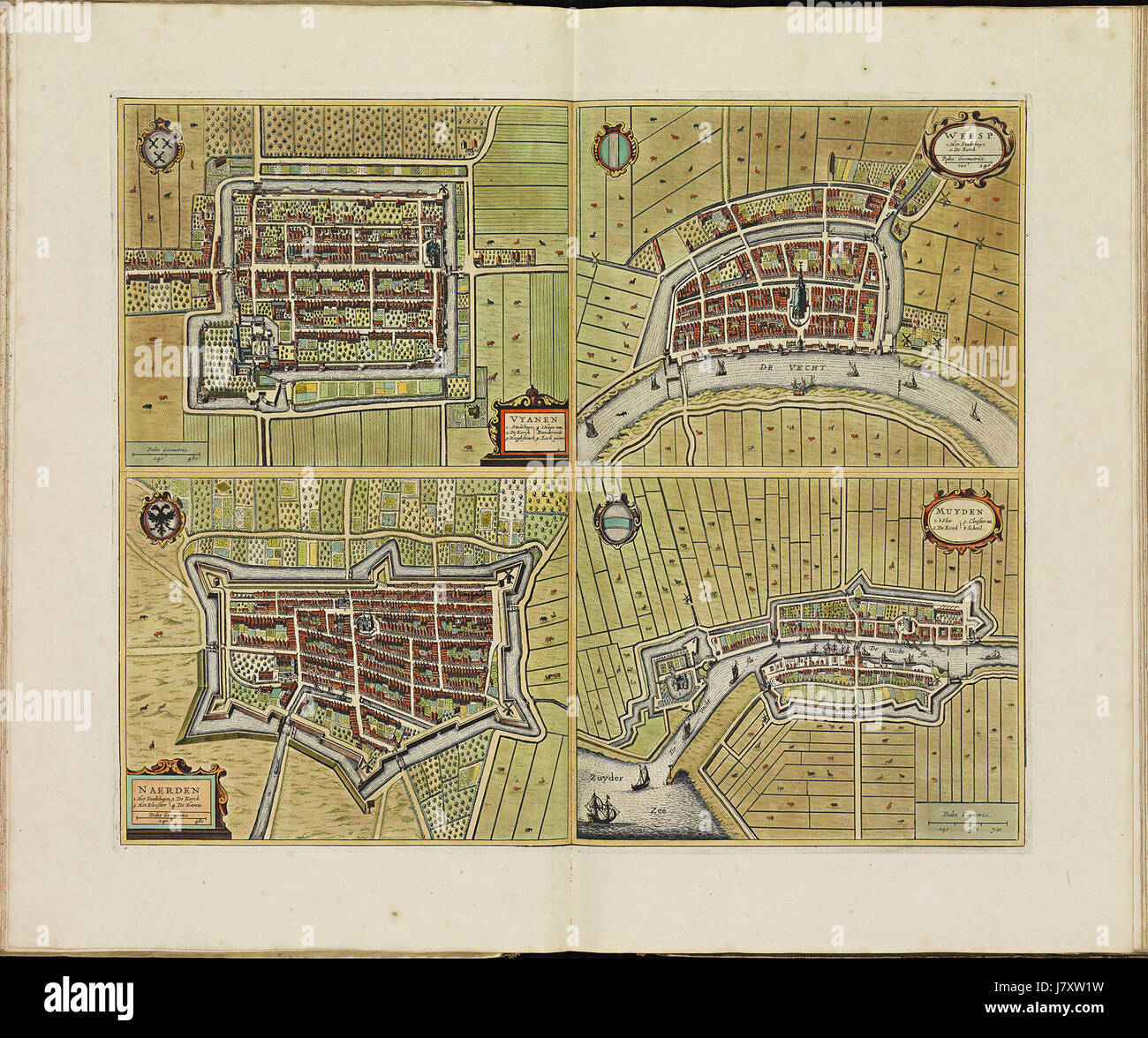 A map from the 1698 edition of the 'Atlas de Wit', featuring an ...