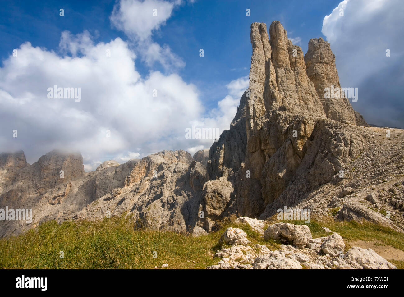 blue travel mountains dolomites tip peak adventure steep sunshine ...