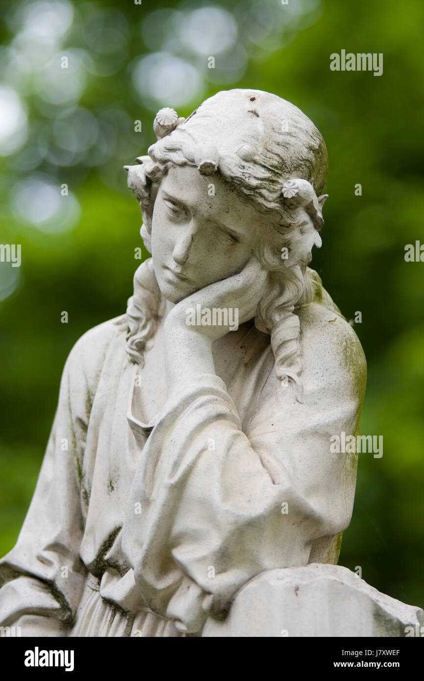 memorial death statue sad bushes cemetery gravestone tombstone tomb ...