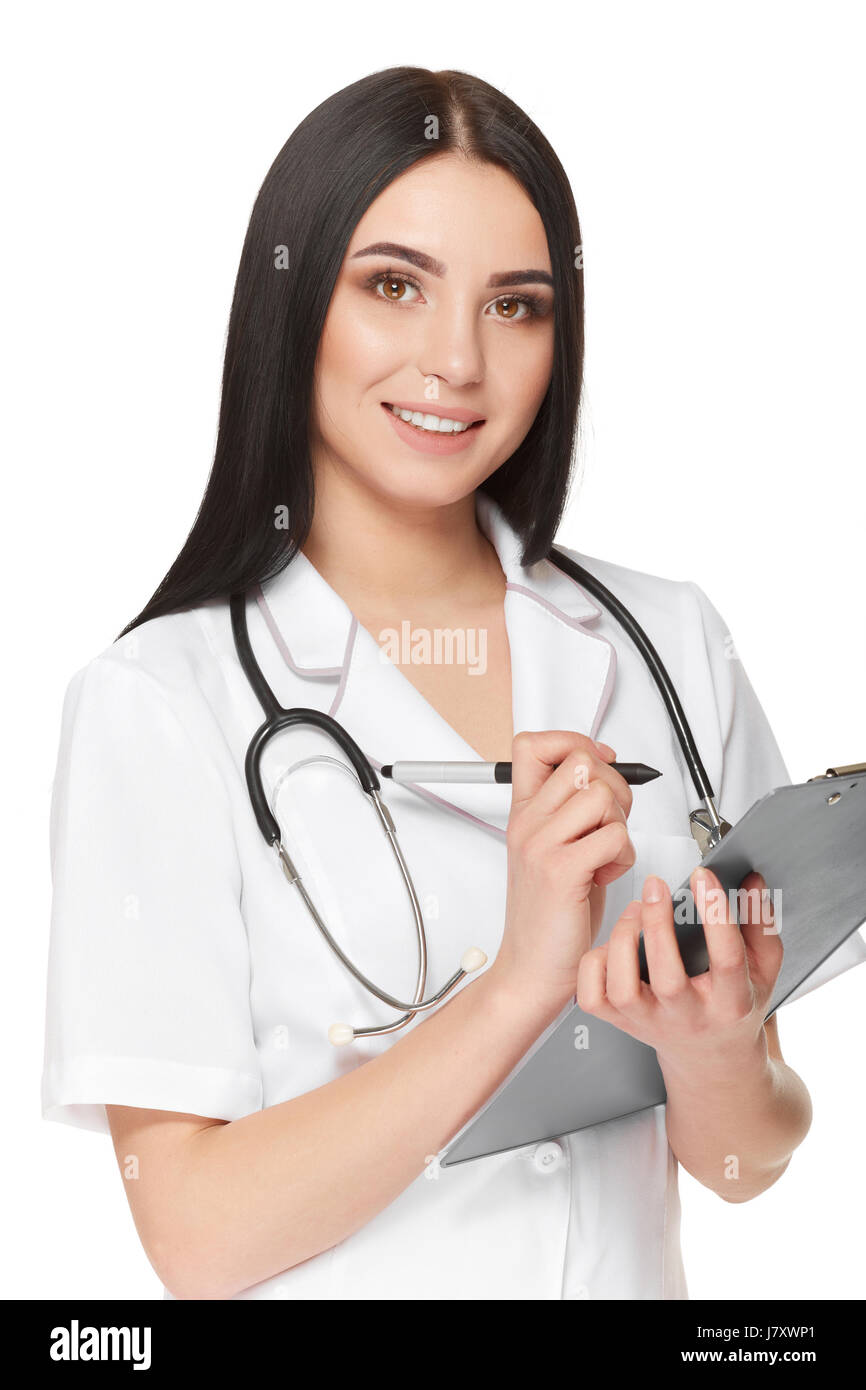Portrait smiling woman patient looking Cut Out Stock Images & Pictures ...