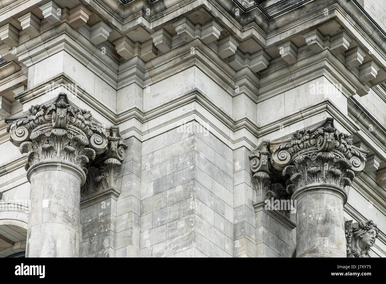 antique architecture, coulumns and historic building detail Stock Photo ...