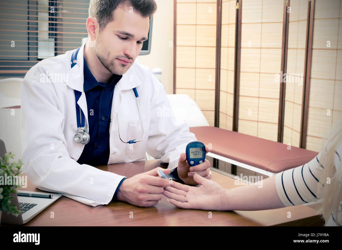 Blood glucose test sugar hospital test hi-res stock photography and ...
