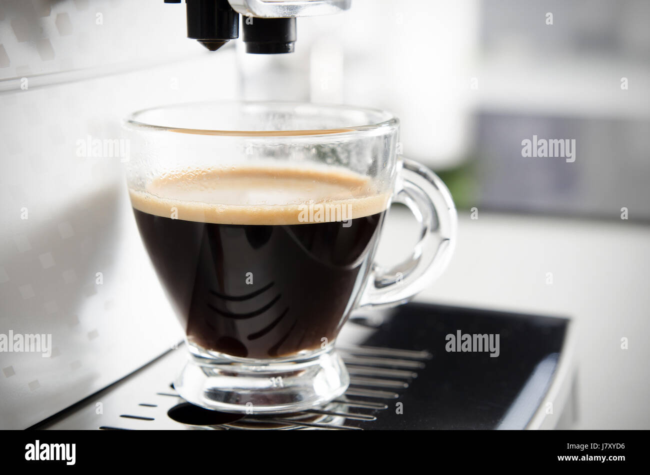 Home professional coffee machine with espresso cup. coffee machine ...