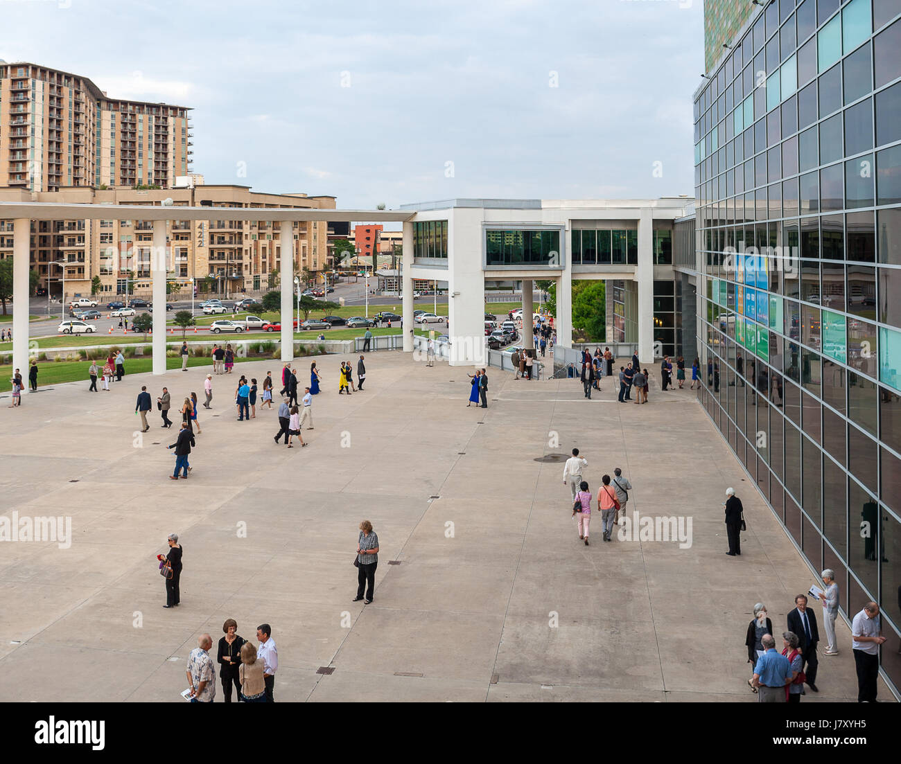Austin, Texas, May 2017: A view of the Long Center City Terrace before ...