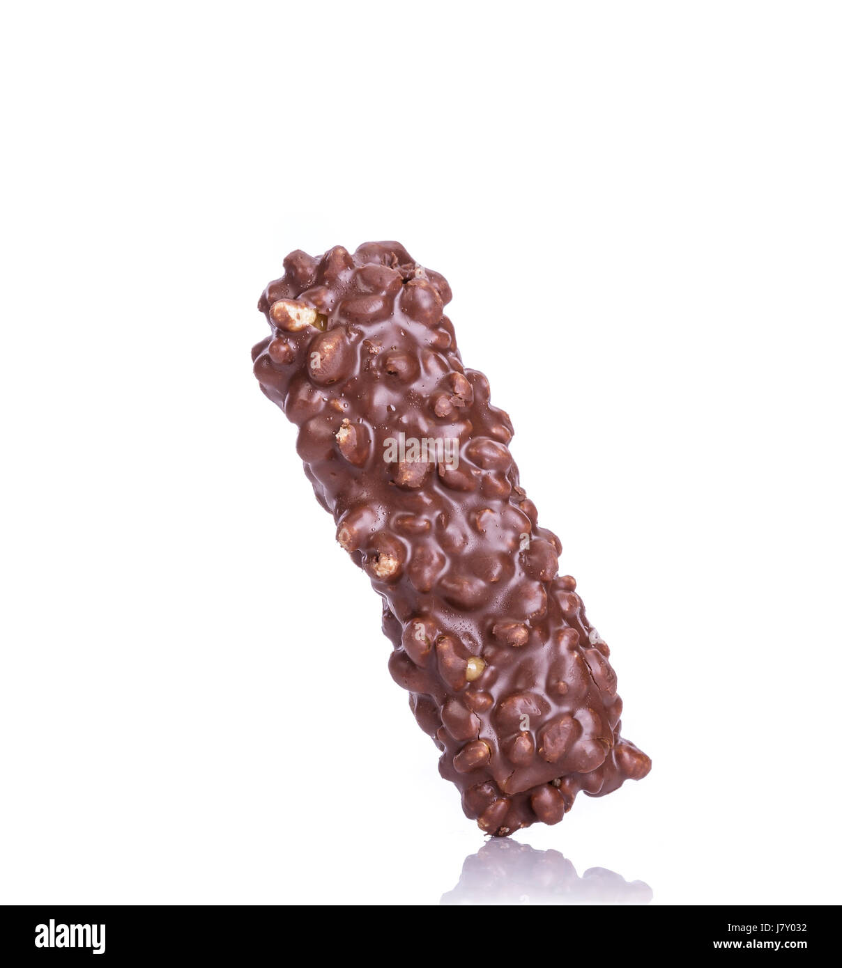 4 in 1 wafer chocolate bar (wafer, caramel, crispy, chocolate) isolated ...