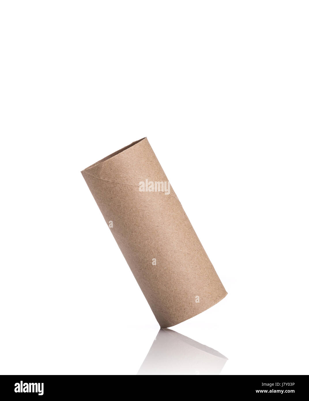 Brown paper roll. Studio shot isolated on white background Stock Photo ...