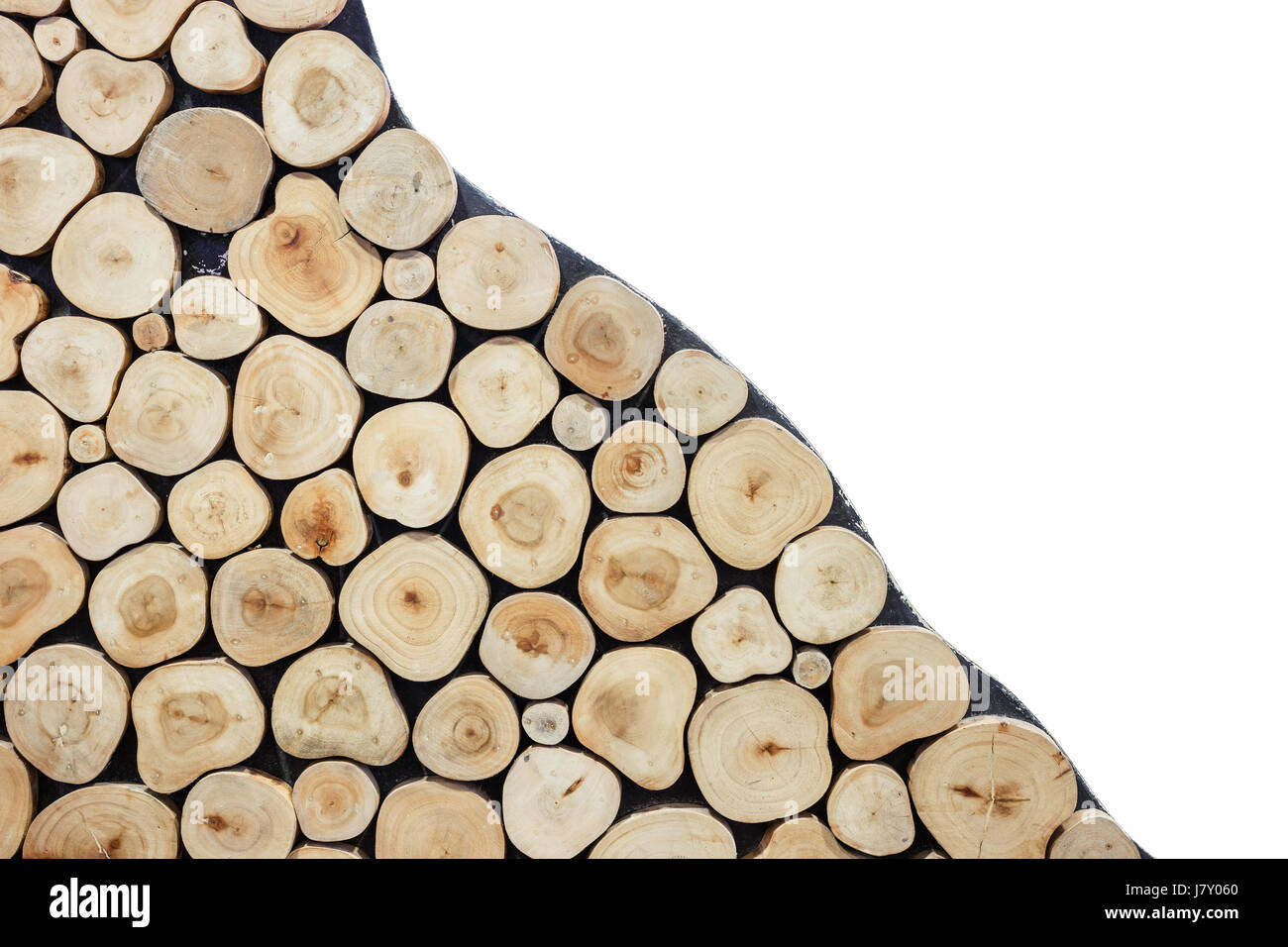 Pattern round wood log texture can use for background. Interior ...