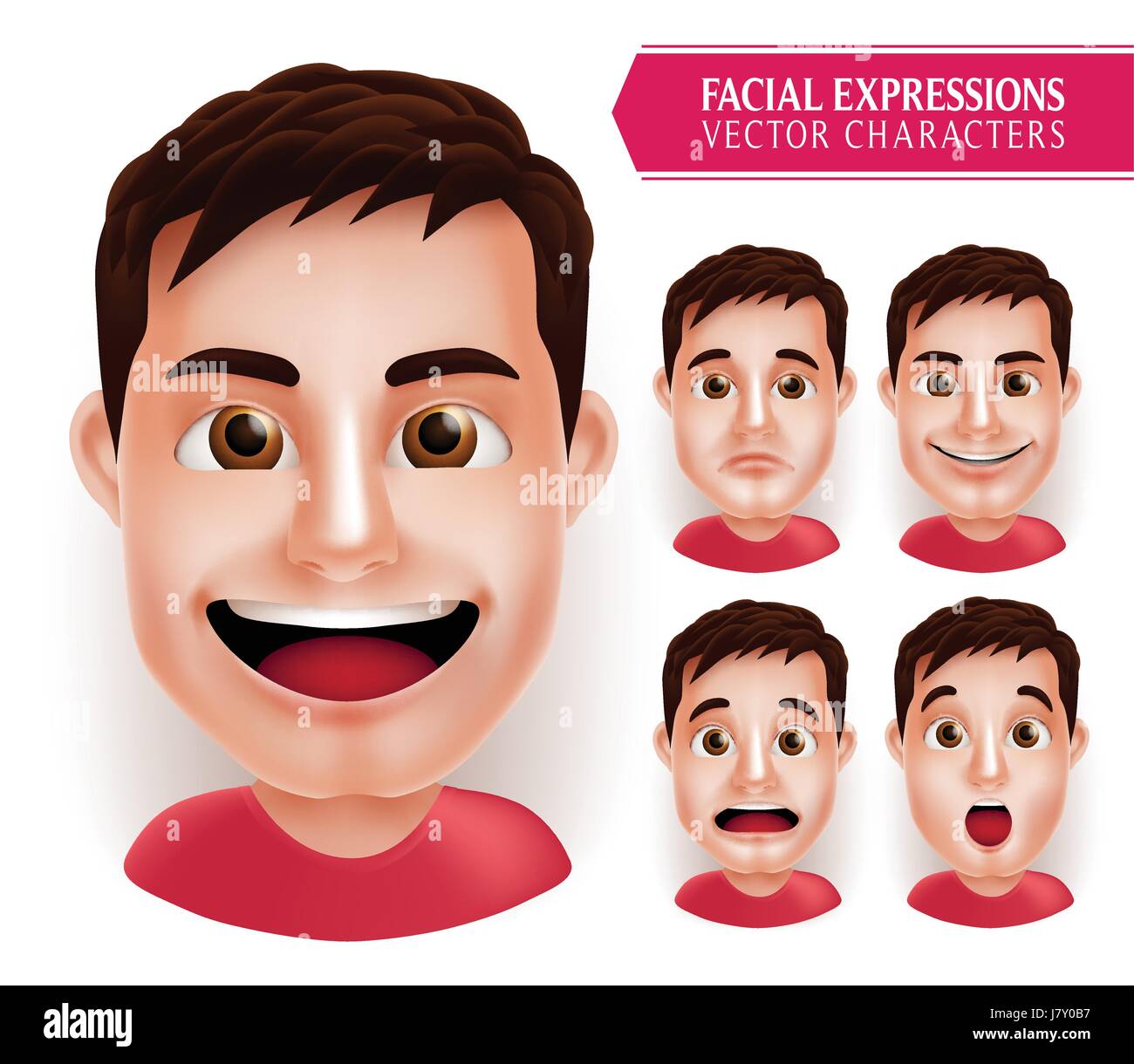 Good looking man sad Stock Vector Images - Alamy