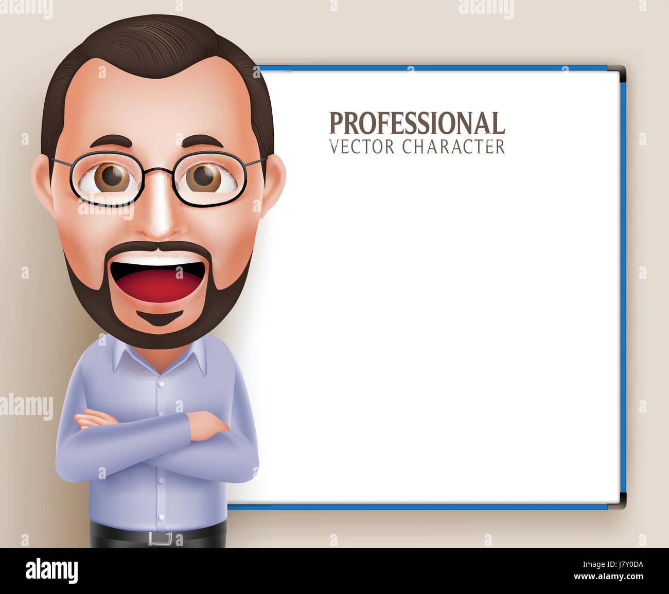 Business education cartoon showing professor hi-res stock photography ...