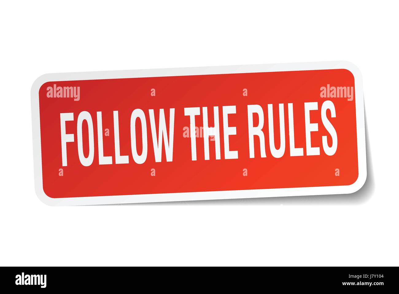 follow the rules square sticker on white Stock Vector Image & Art - Alamy