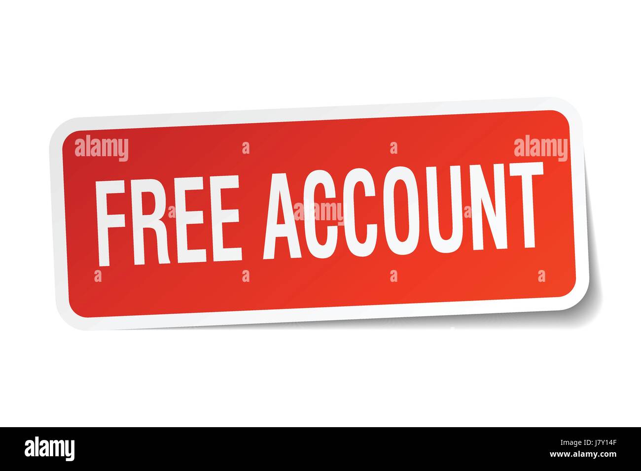 free account square sticker on white Stock Vector Image & Art - Alamy