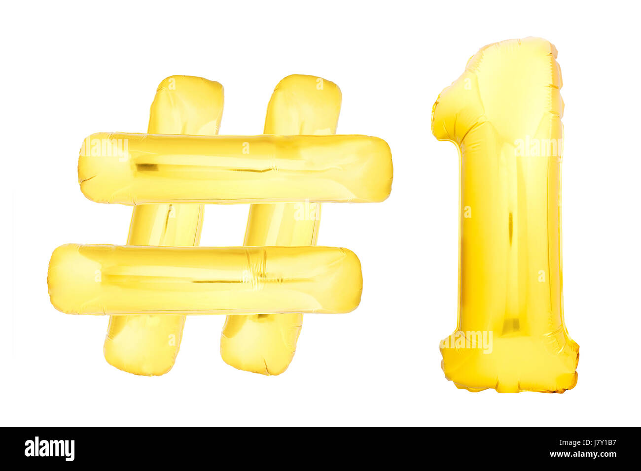 Golden number one with hashtag symbol Stock Photo - Alamy