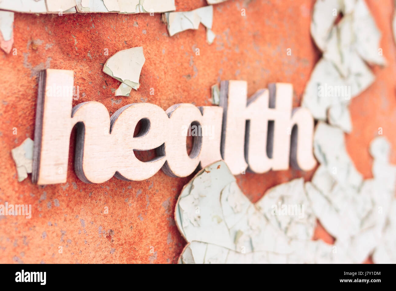 Health sign on wall Stock Photo - Alamy