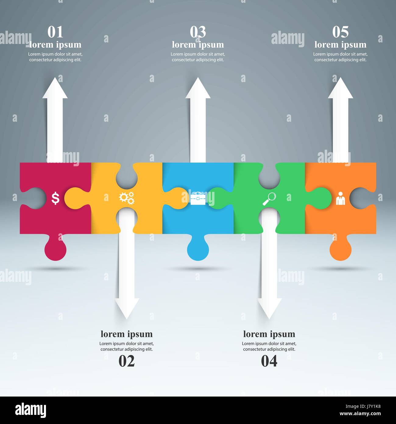Puzzle infographic hi-res stock photography and images - Alamy