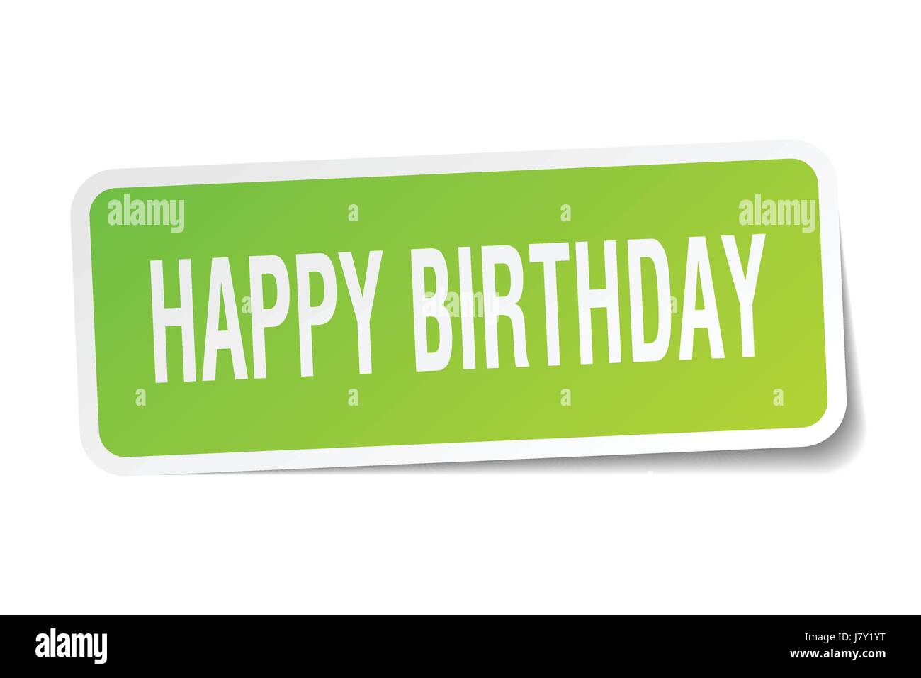 happy birthday square sticker on white Stock Vector Image & Art - Alamy