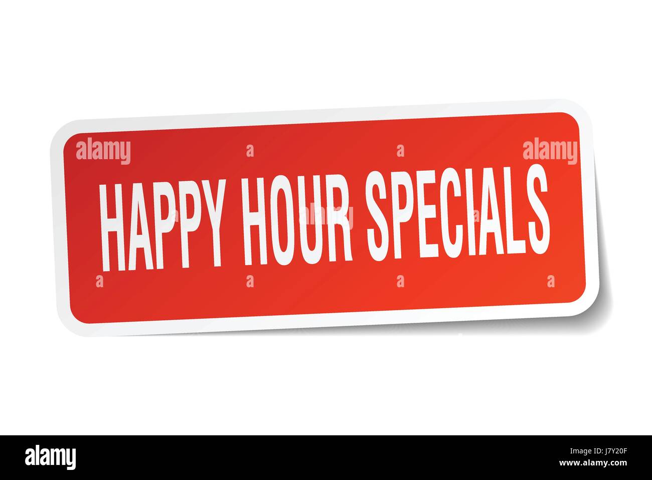 happy hour specials square sticker on white Stock Vector Image & Art ...