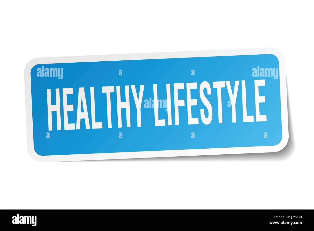 healthy lifestyle square sticker on white Stock Vector Image & Art - Alamy