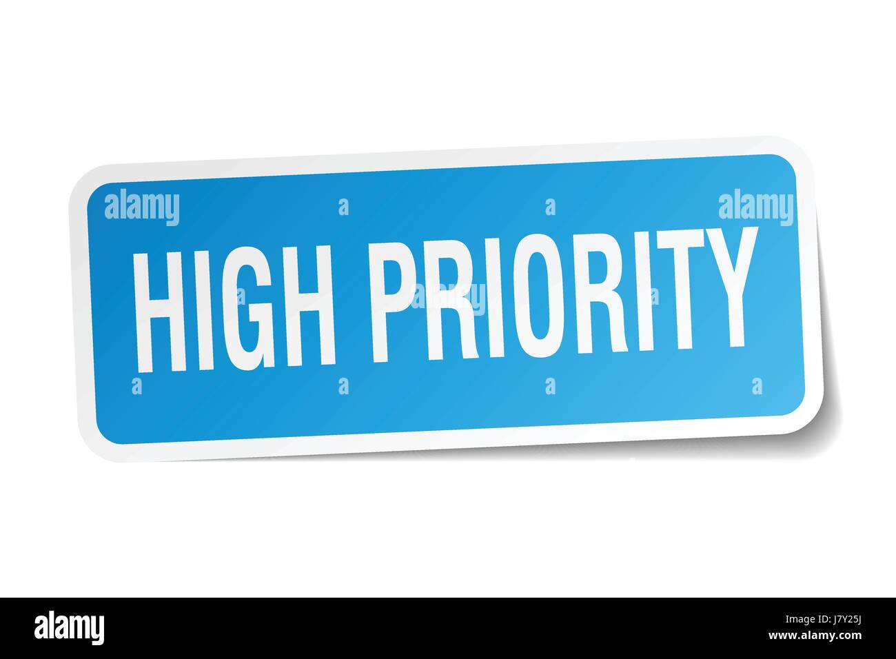 high priority square sticker on white Stock Vector Image & Art - Alamy