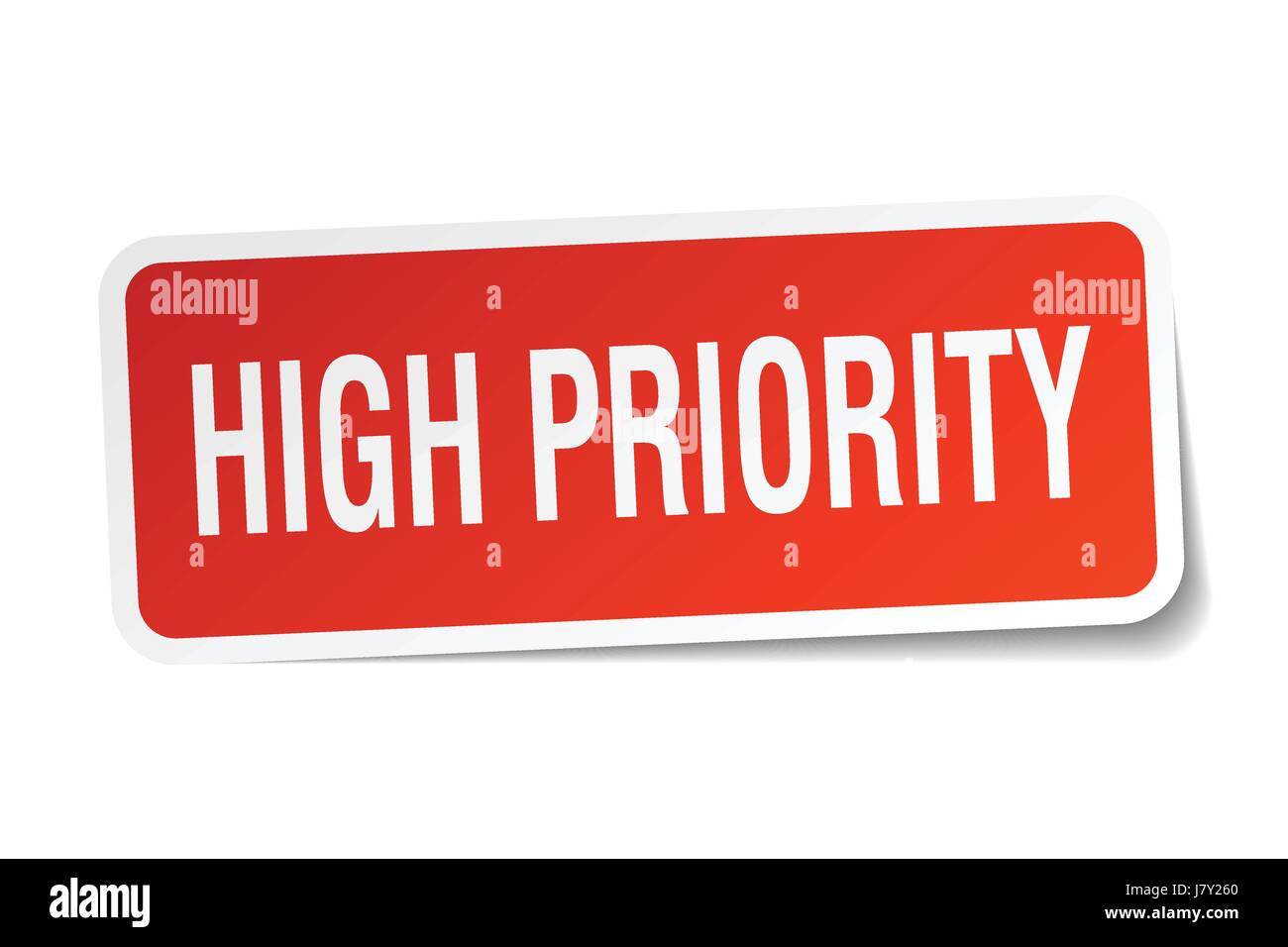 high priority square sticker on white Stock Vector Image & Art - Alamy