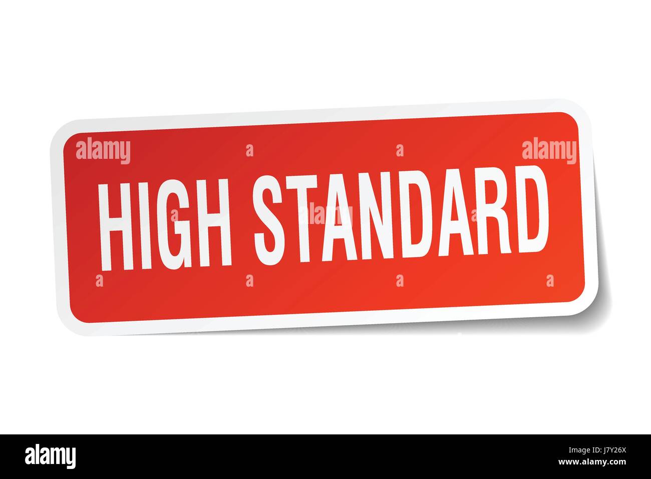 high standard square sticker on white Stock Vector Image & Art - Alamy