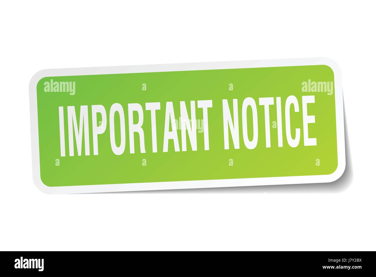 important notice square sticker on white Stock Vector Image & Art - Alamy
