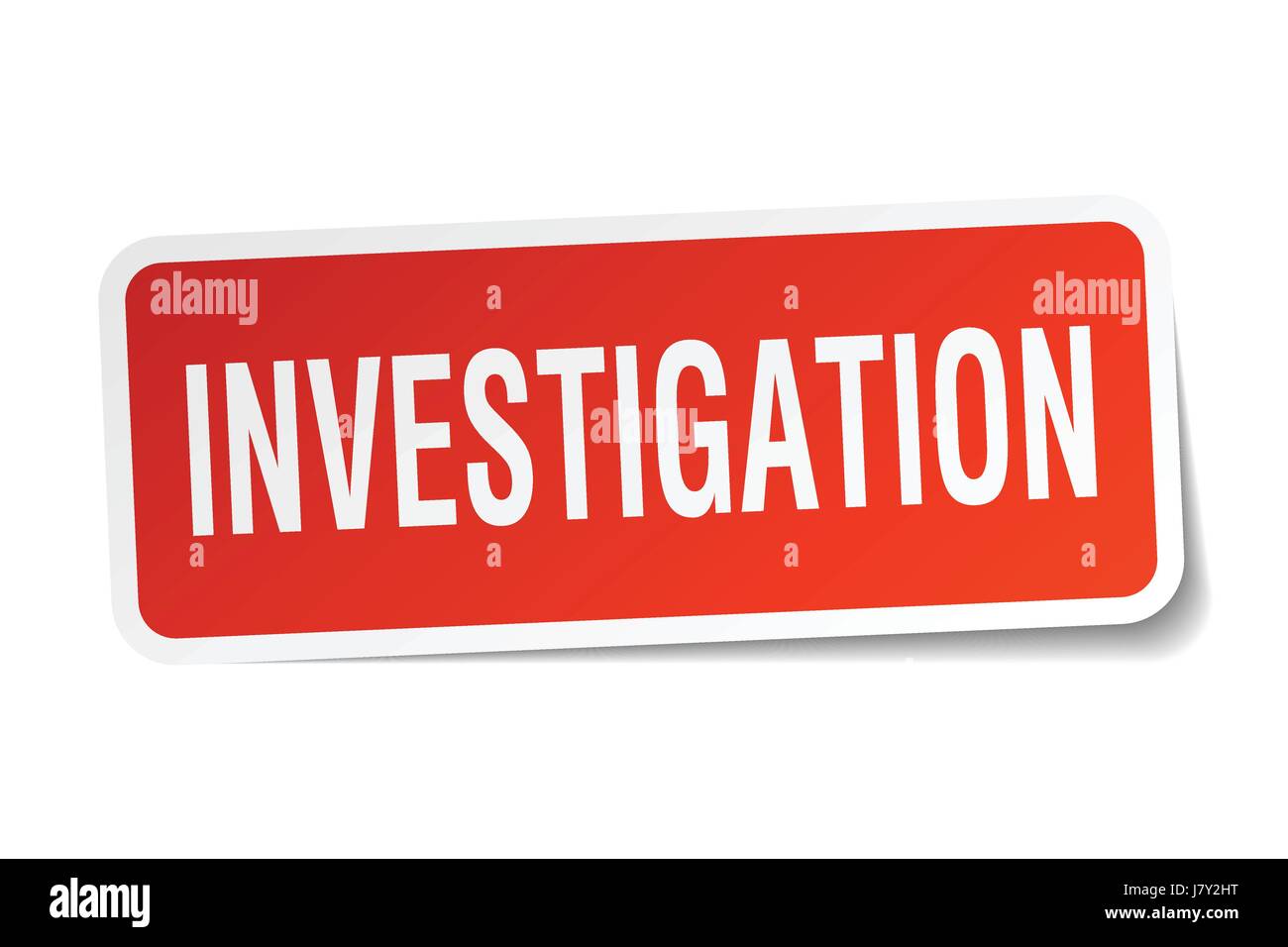 investigation square sticker on white Stock Vector Image & Art - Alamy