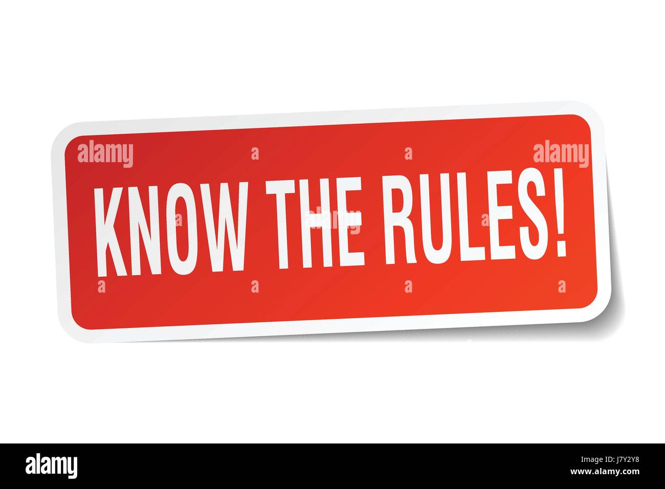 know the rules! square sticker on white Stock Vector Image & Art - Alamy