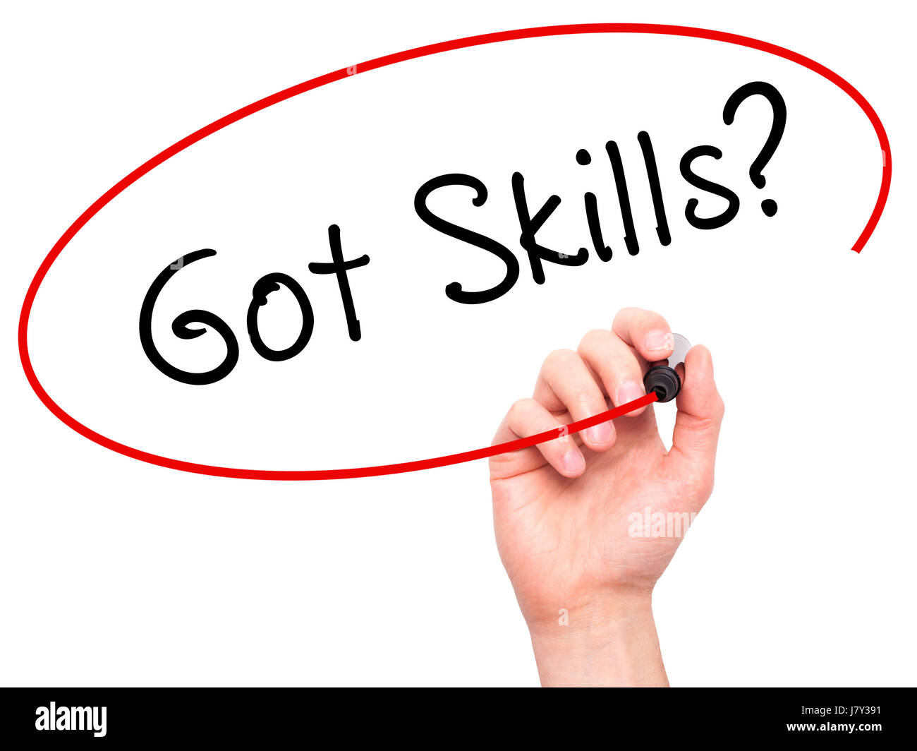 Man hand writing Got Skills on visual screen. Business,help, internet ...