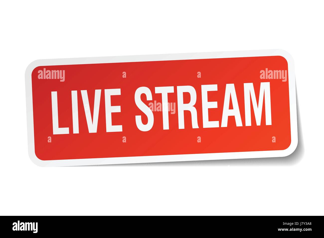 live stream square sticker on white Stock Vector Image & Art - Alamy