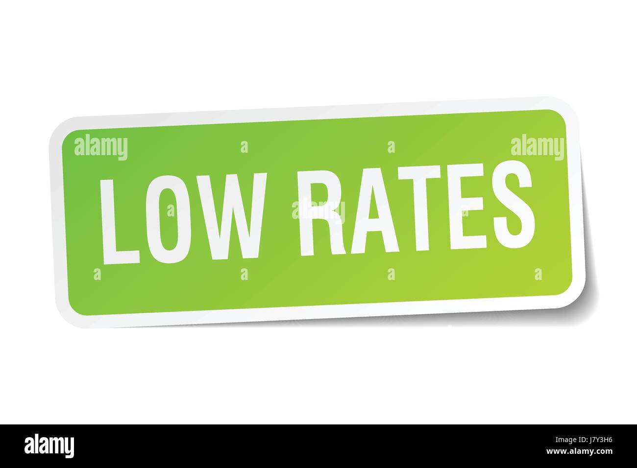 low rates square sticker on white Stock Vector Image & Art - Alamy