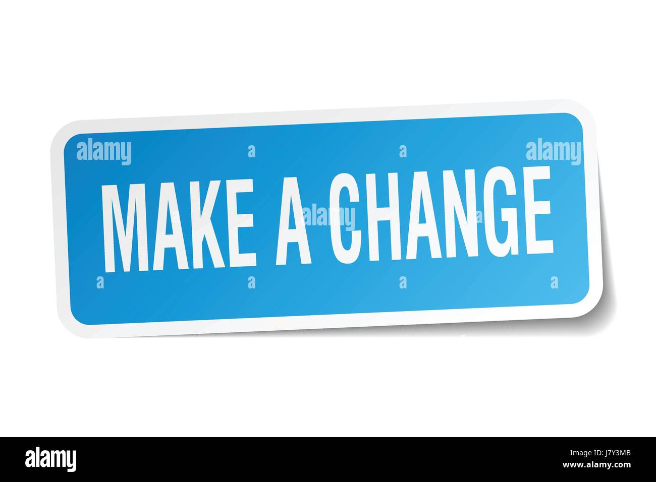 make a change square sticker on white Stock Vector Image & Art - Alamy