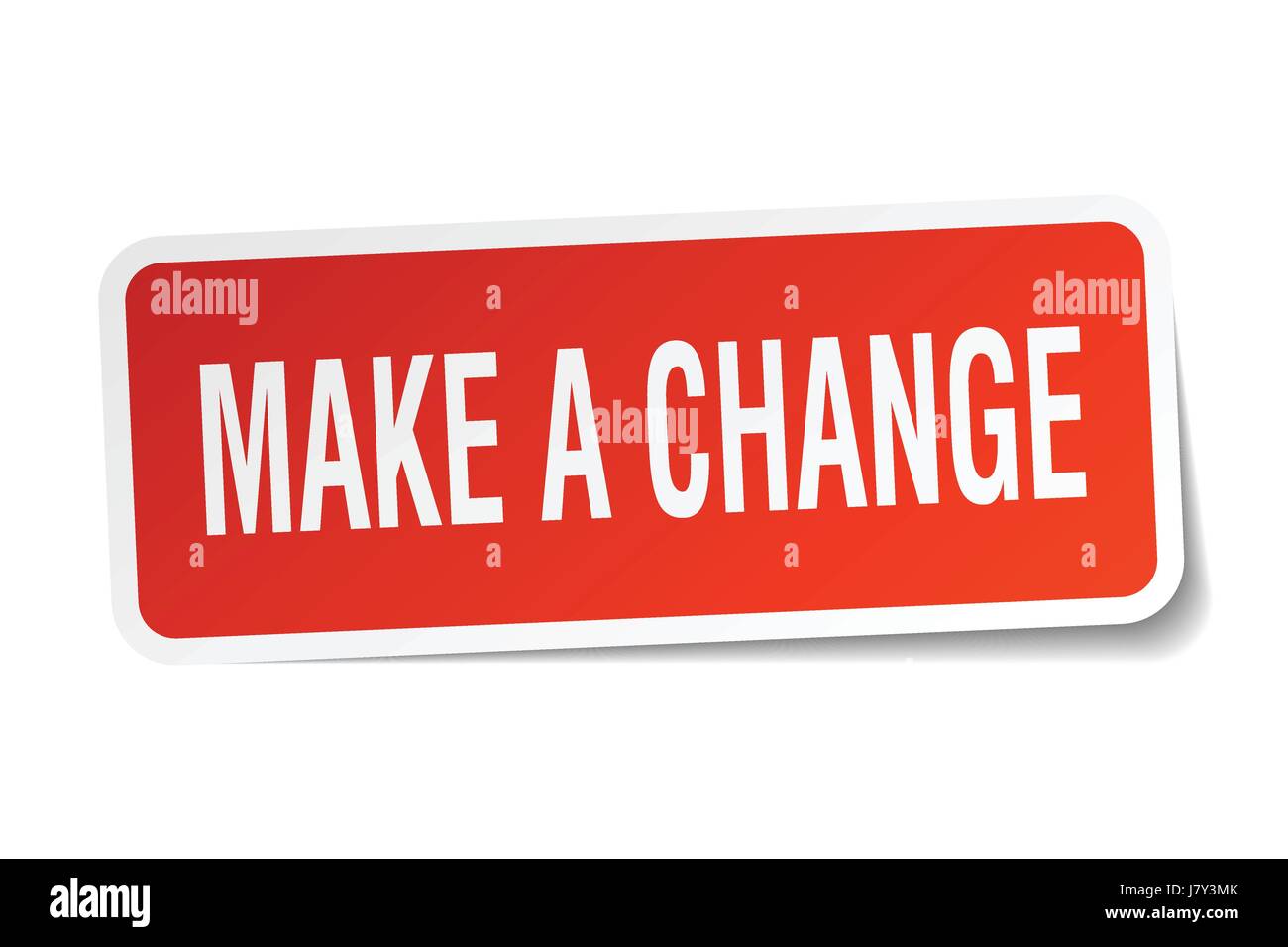 make a change square sticker on white Stock Vector Image & Art - Alamy