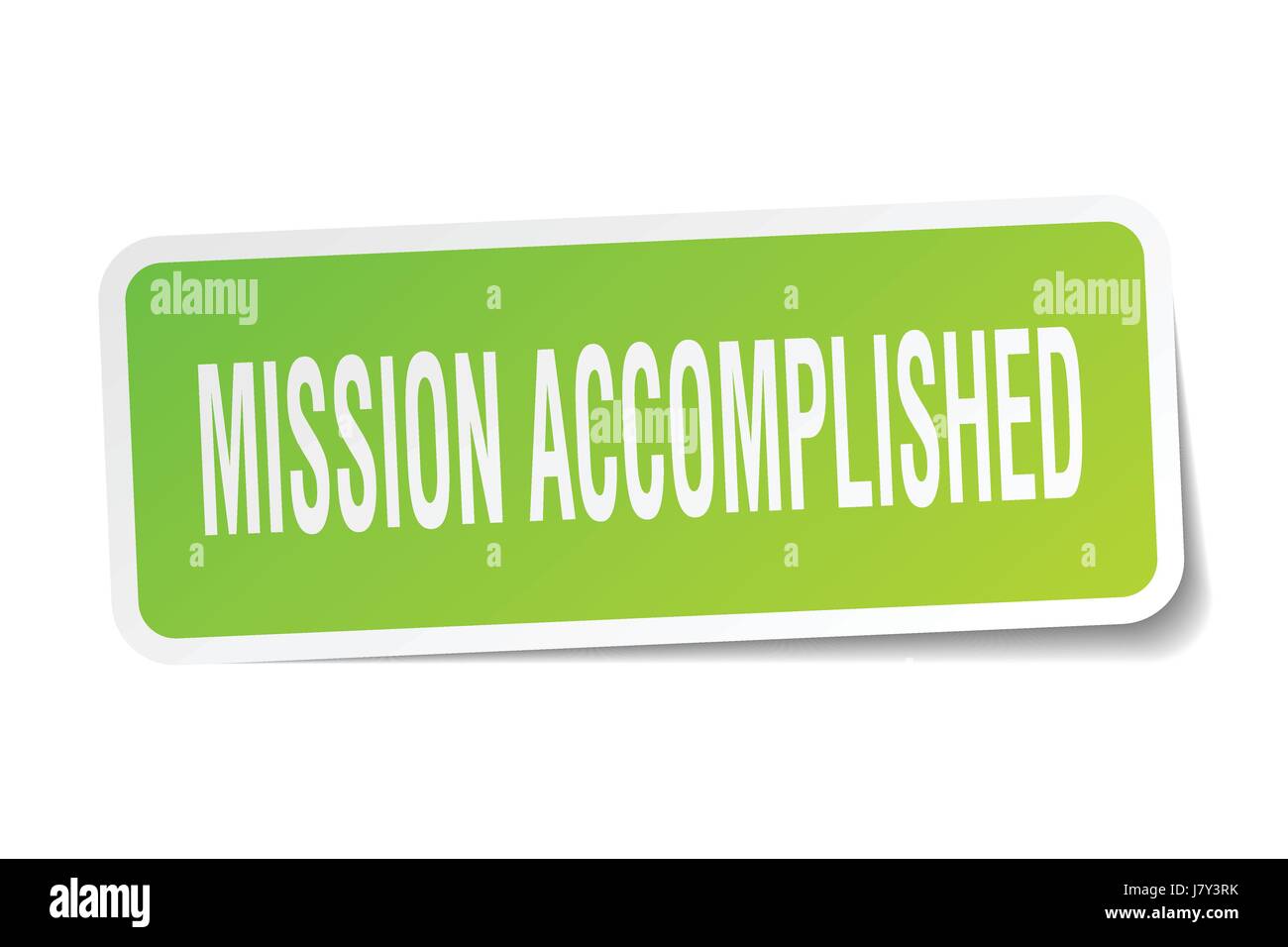 mission accomplished square sticker on white Stock Vector Image & Art ...