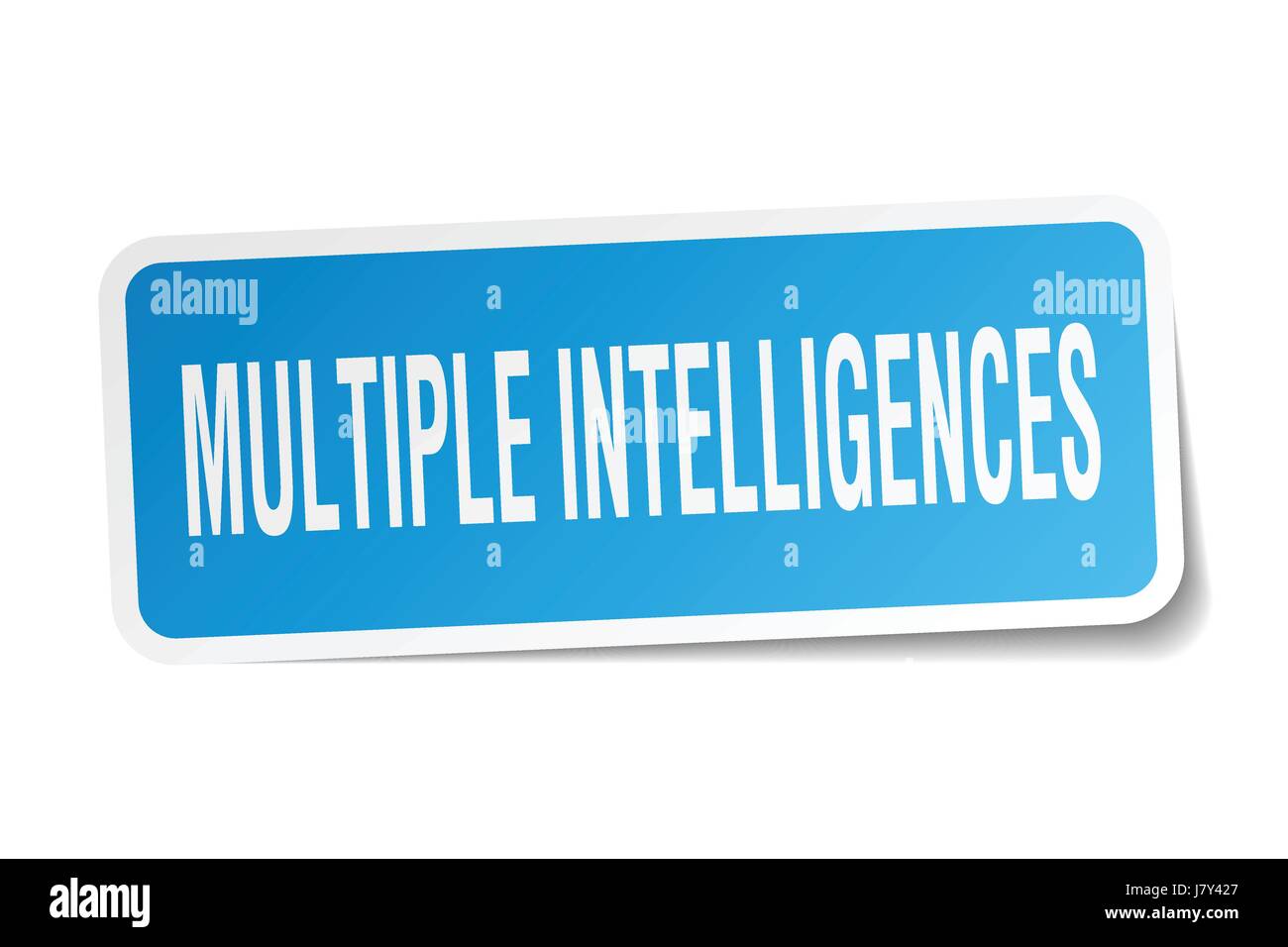 multiple intelligences square sticker on white Stock Vector Image & Art ...