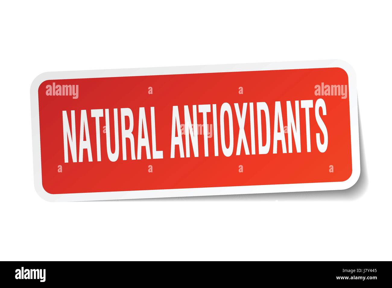 natural antioxidants square sticker on white Stock Vector Image & Art ...