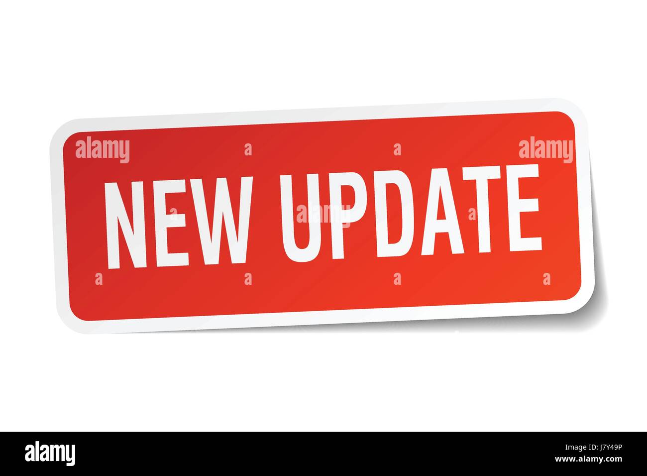 new update square sticker on white Stock Vector Image & Art - Alamy