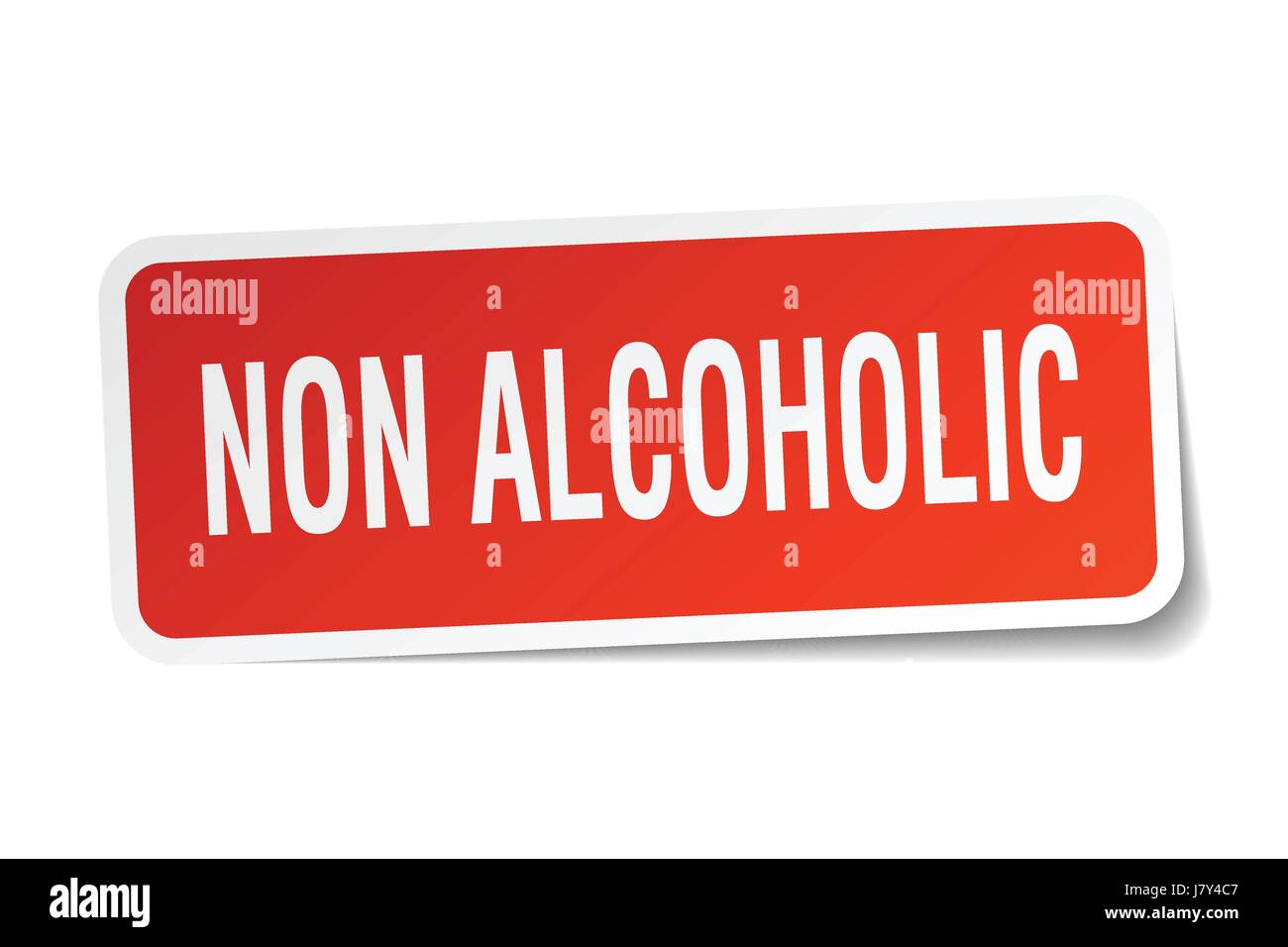 non alcoholic square sticker on white Stock Vector Image & Art - Alamy