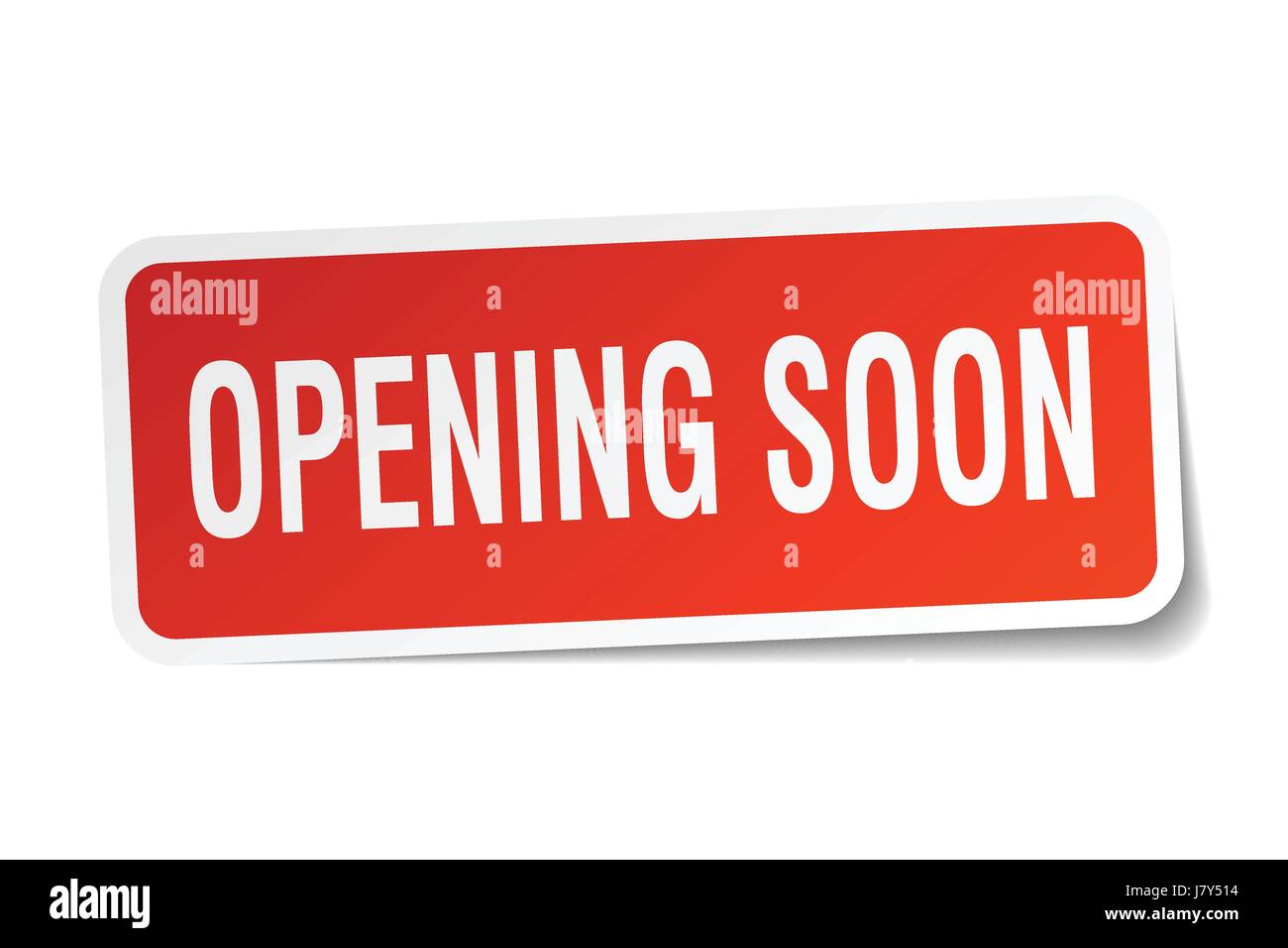 opening soon square sticker on white Stock Vector Image & Art - Alamy