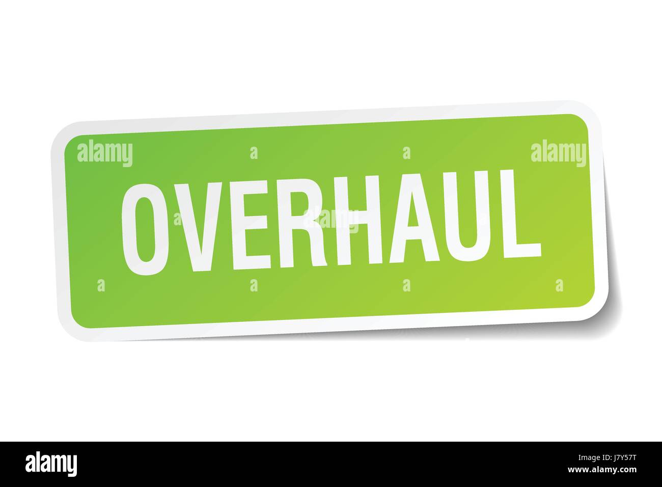 overhaul square sticker on white Stock Vector Image & Art - Alamy