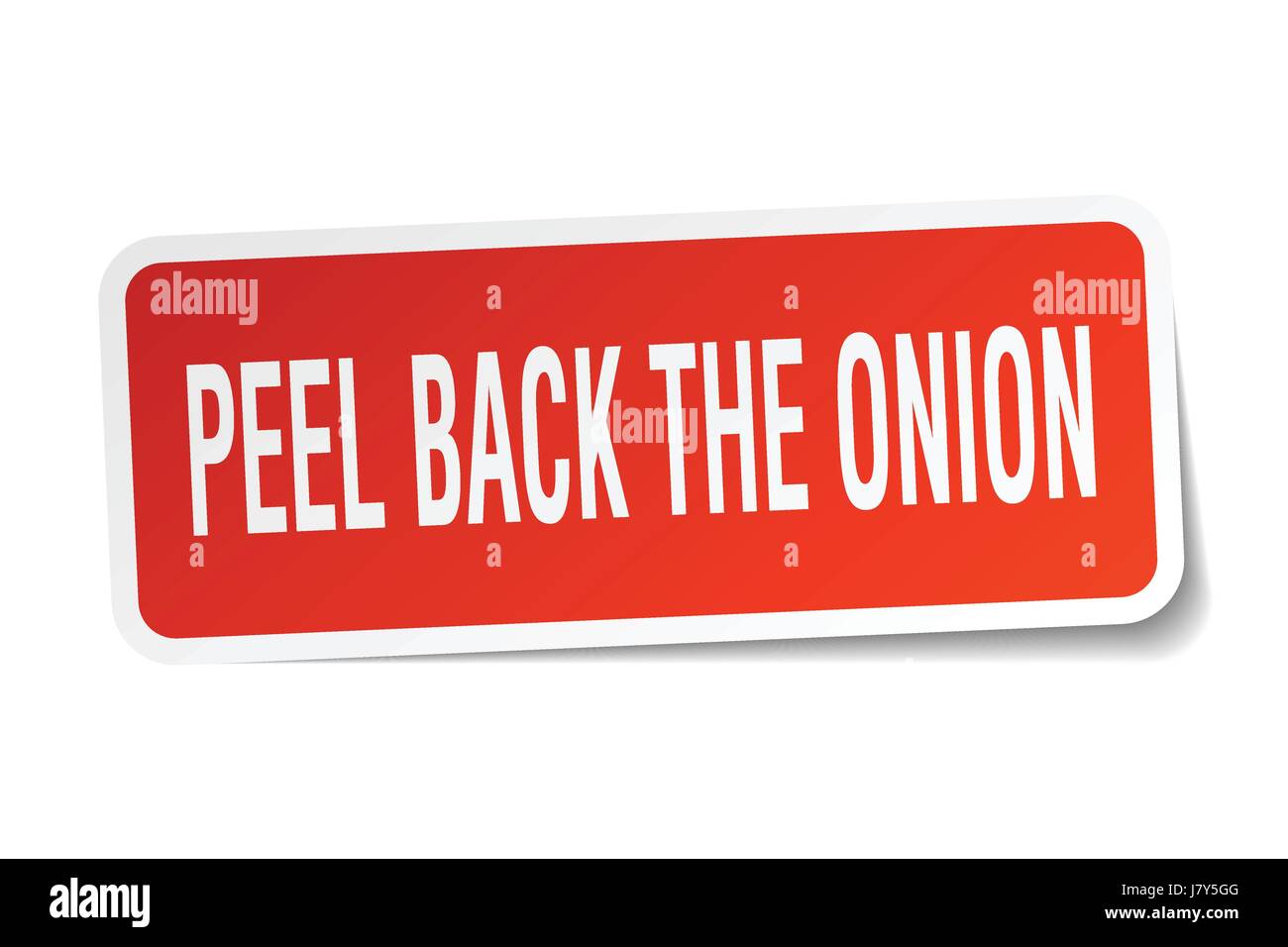peel back the onion square sticker on white Stock Vector Image & Art ...